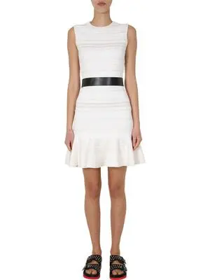 Alexander McQueen Knitted Mini Dress - White