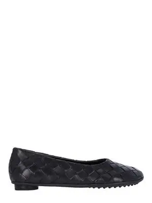 Bottega Veneta Braided Leather Ballet Flats - Black