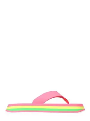 MSGM Striped Thong Sandals - Fuchsia