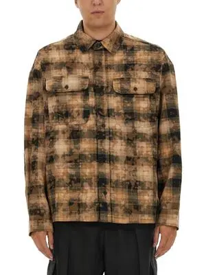Palm Angels Plaid Shirt - Brown