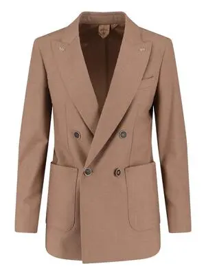 Max Mara Harald Double-Breasted Blazer Brown