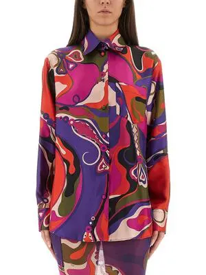 Emilio Pucci Orchid Print Shirt - Multicolour