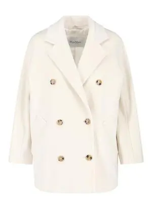 Max Mara 101801 Short Coat - White
