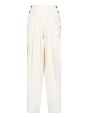 Loro Piana Straight Trousers White