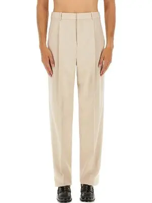 Saint Laurent Light Wool Trousers - Beige