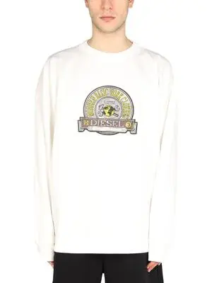 DIESEL Logo Patch Sweatshirt - White