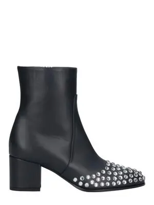 Alaïa Low Ankle Boots With Rhinestones - Black