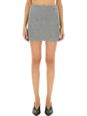 Sportmax Teapot Mini Skirt - Grey