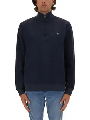 Hugo Boss Sweatshirt With Logo - Blue