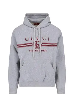 Gucci Printed Hoodie - Gray