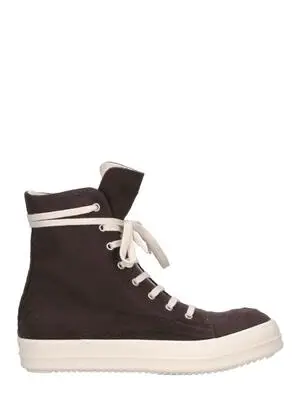 Rick Owens High-top Sneakers With Zip - Gray