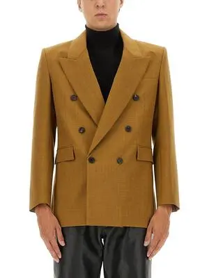 Saint Laurent Double-breasted Wool Jacket - Brown