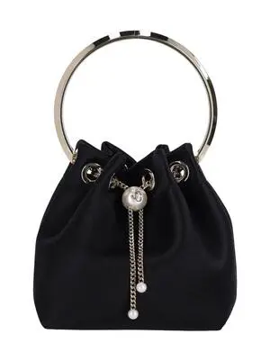 JIMMY CHOO Mini Bucket Bag - Black