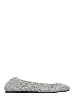 Isabel Marant Belna Crochet Ballet Flats - Silver