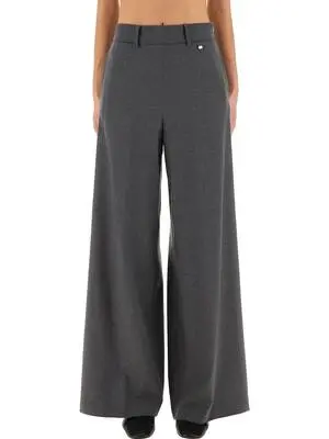 Herno Resort Wide Leg Trousers - Grey