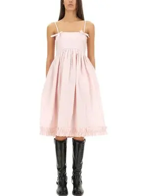 GANNI Poplin Dress - Pink