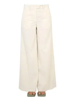 BALLANTYNE Wide Leg Palazzo Pants - Beige