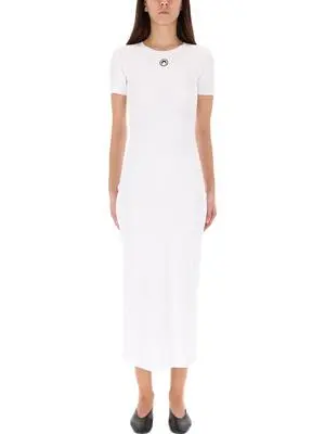 MARINE SERRE Midi Dress - White