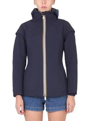 K-WAY Zippered Windbreaker - Blue