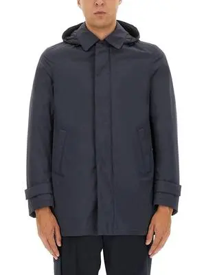 Herno Two-Layer "Windstopper" Long Parka Blue