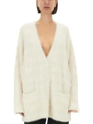 Balenciaga V-neck Cardigan - White
