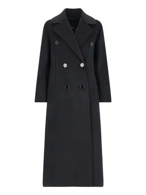 Max Mara Virgin Wool Coat - Black