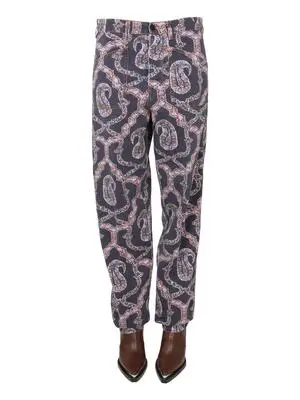 Etro Paisley Denim Pants - Multicolour
