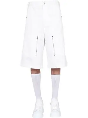 Alexander McQueen Japanese Gabardine Shorts - White