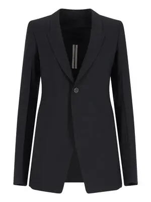 LOW CLASSIC Single-breasted Wool Blazer - Black