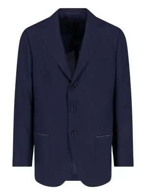 Rick Owens Single-breasted Wool Blazer - Blue