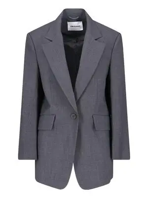 LOW CLASSIC Single-breasted Wool Blazer - Gray