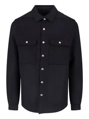 Rick Owens Wool Shirt Jacket - Black
