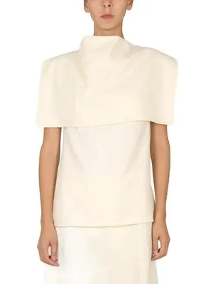 JIL SANDER Wool Top - White