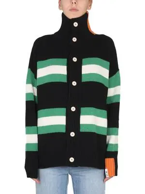 RIGHT FOR Turtleneck Cardigan - Multicolour