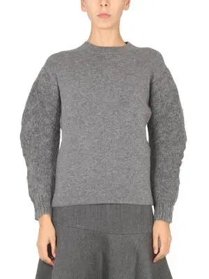 JIL SANDER Wool Jersey Top - Grey