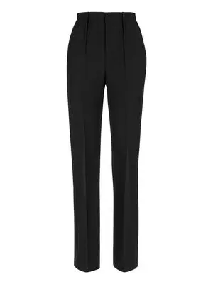 Fendi Grain De Poudre Wool Pants - Black