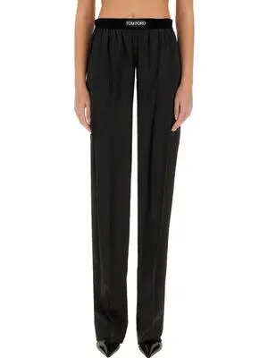 TOM FORD Pants With Logo - Black