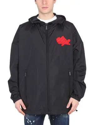 Dsquared2 Jacket With Logo Patch Black