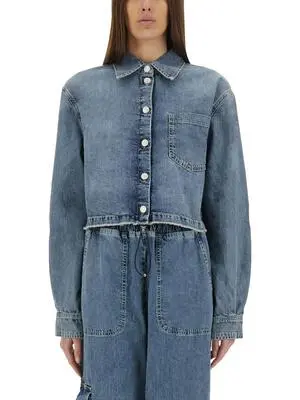 Moschino Cropped Jacket - Denim