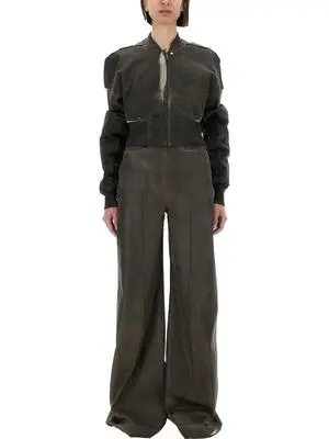 Rick Owens Cropped Flight Bomber Jacket - Grey