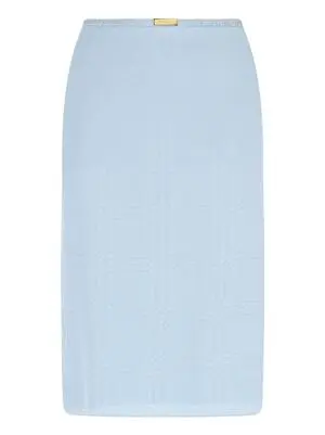 Gucci Silk Midi Skirt - Light Blue