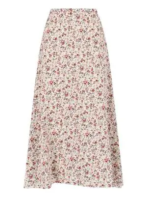 LORO PIANA Silk Midi Skirt