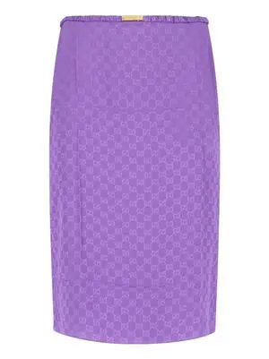 Gucci Silk Midi Skirt - Purple