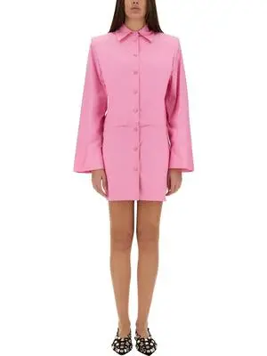Attico Margot Shirt Dress - Fuchsia