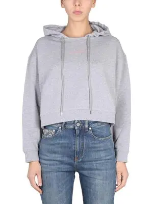 Stella McCartney Sweatshirt With Logo Embroidery - Grey