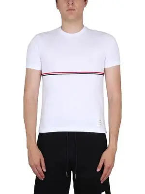 Thom Browne Rwb Stripe T-shirt - White