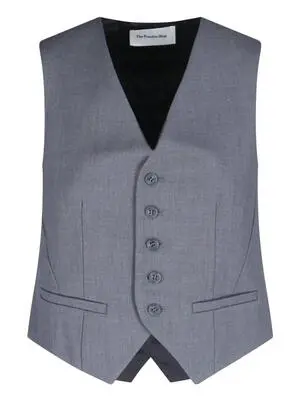 THE FRANKIE SHOP Vest With Strap Detail - Gray