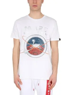 Alpha Industries Mission To Mars" T-shirt - White