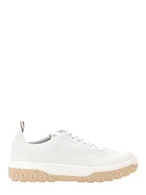 Thom Browne Cotton Canvas Low Top Sneaker - White