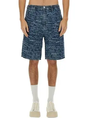 Marni Printed Shorts - Denim